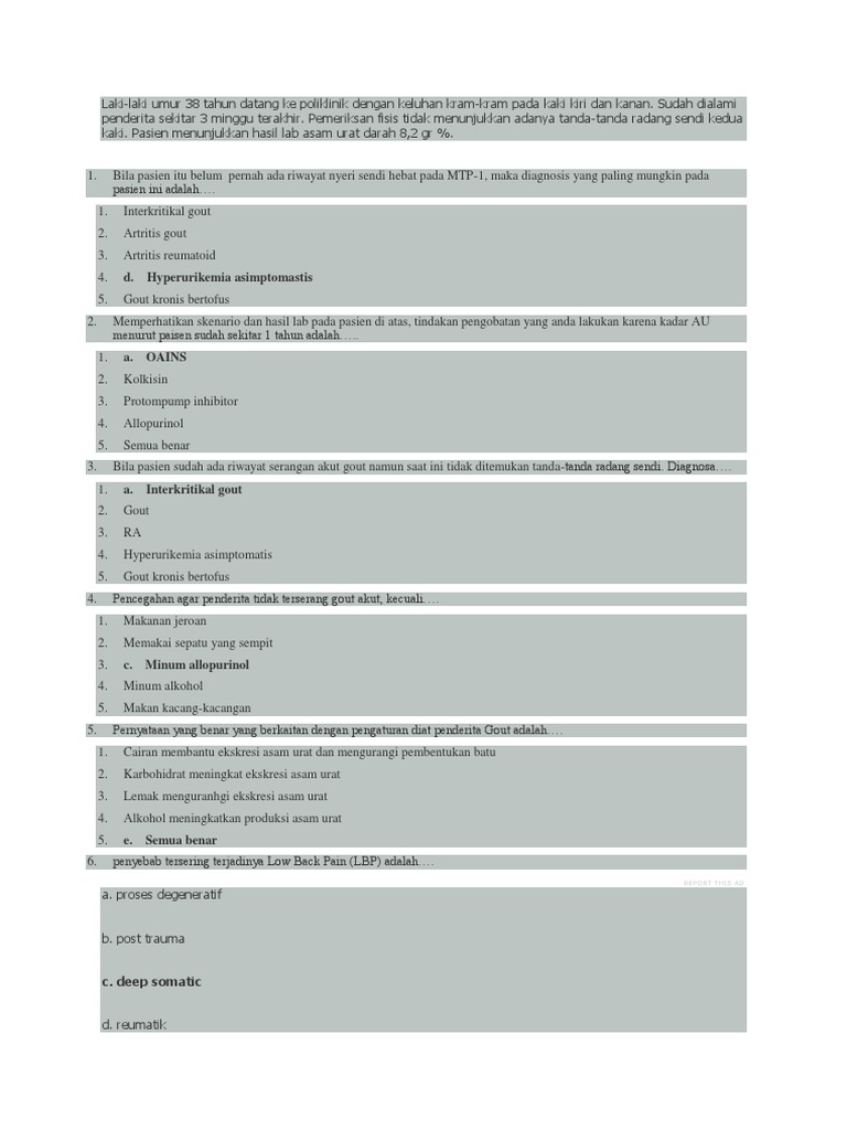 Soal Muskulo Imo | PDF