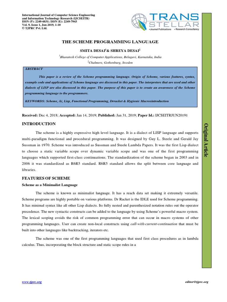 The Scheme Programming Language: Smita Desai & Shreya Desai | PDF ...