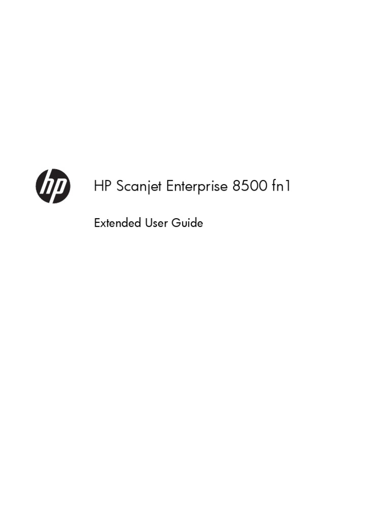 HP Scanjet Enterprise 8500 fn1 Extended User Guide | PDF | Ip Address ...