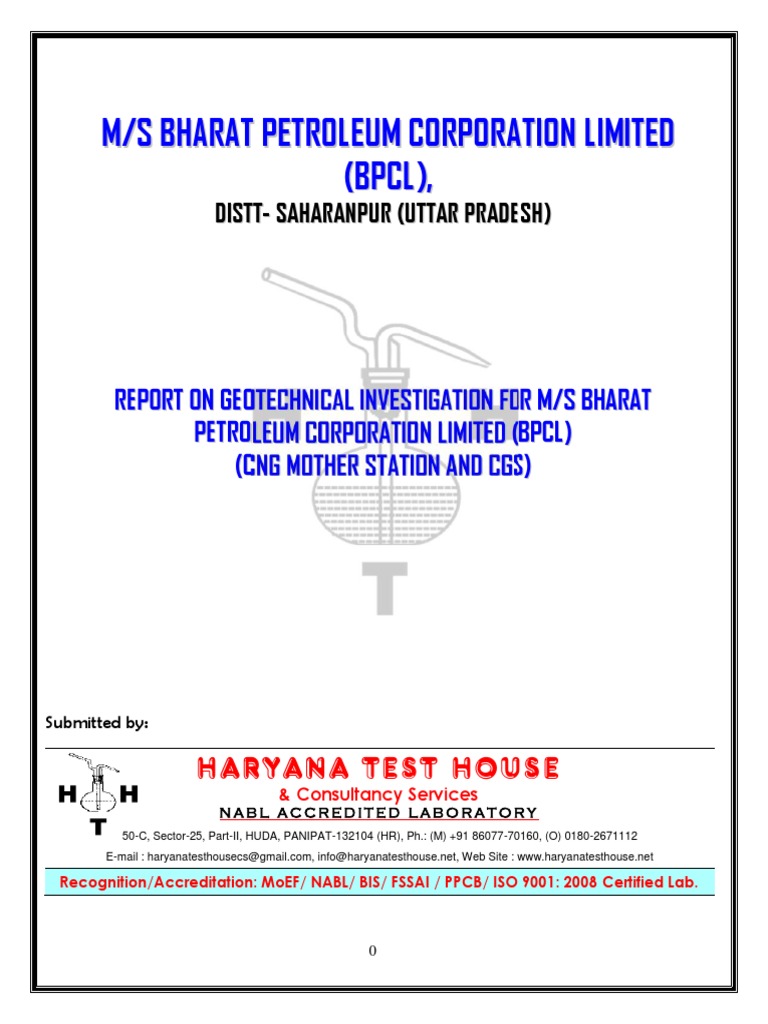 SPT (BPCL CNG Station) PDF | PDF | Landscape | Soil
