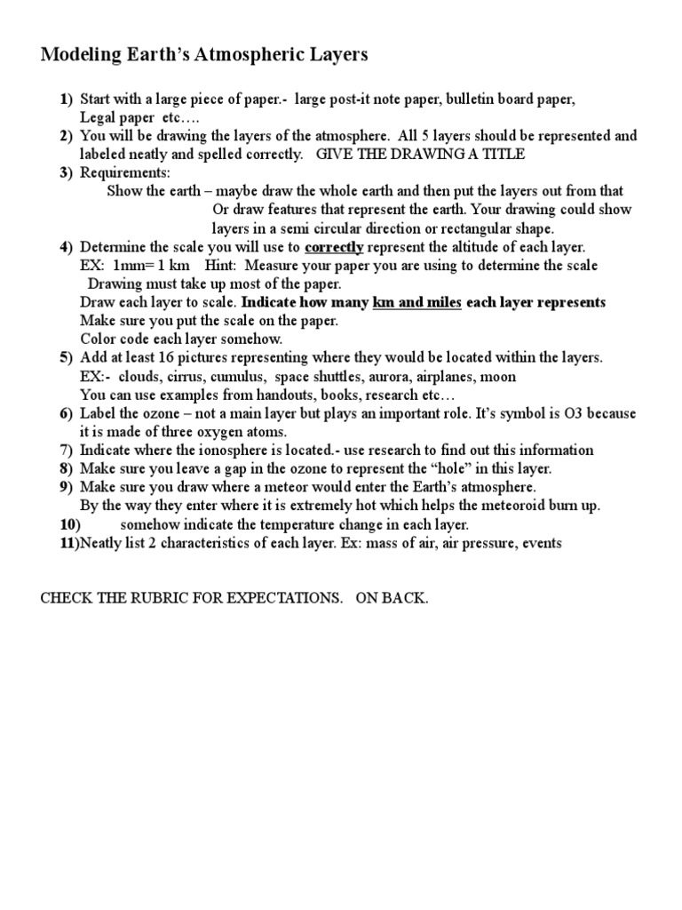 Modeling Earth Layers Activity | PDF | Atmosphere Of Earth | Sky