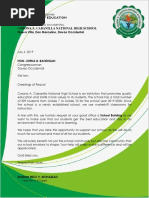 Letter of Condemnation | PDF