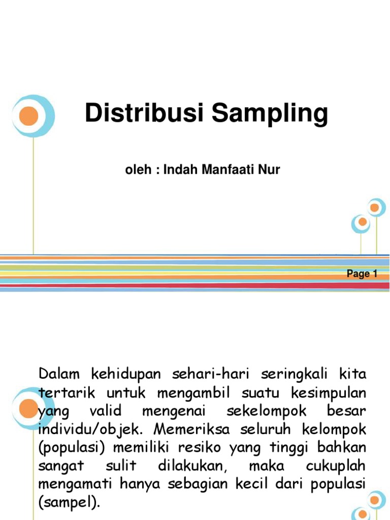 Panduan Distribusi Sampling dan Inferensi | PDF