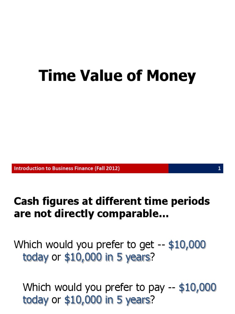 Lecture6 Time Value of Money | PDF | Present Value | Compound Interest
