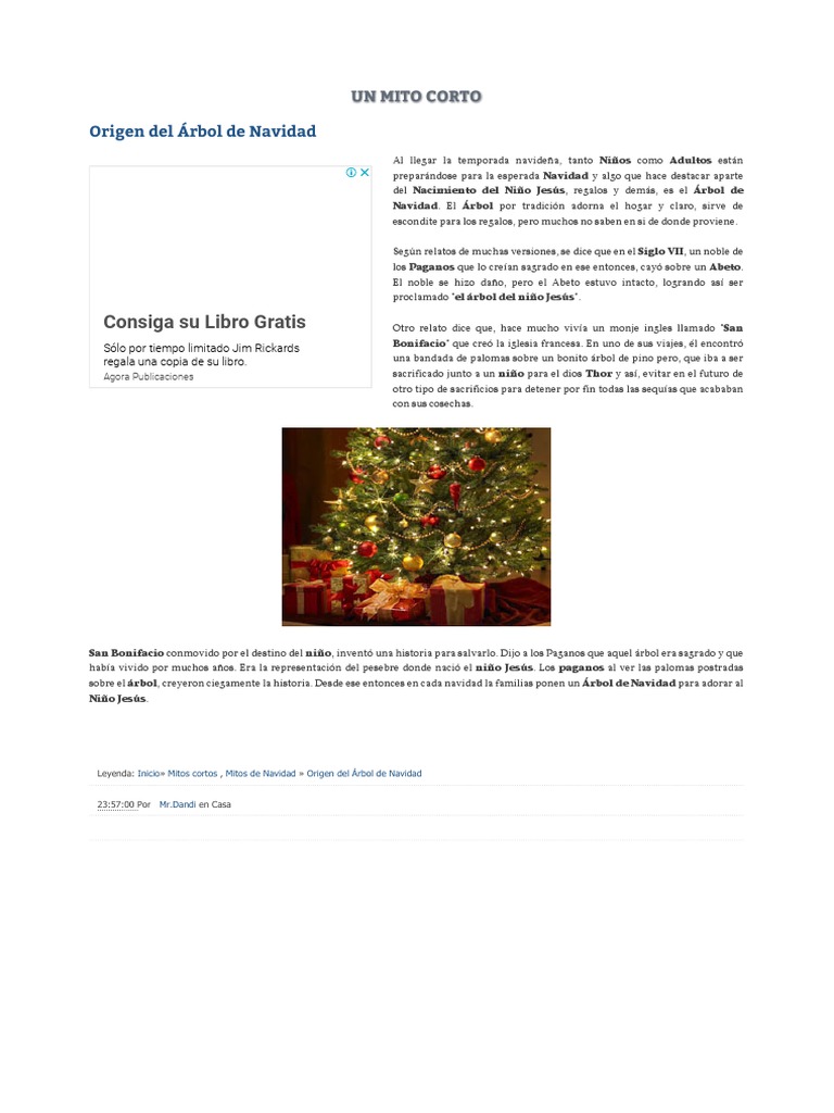 Origen Del Arbol de Navidad | PDF | Árbol de Navidad | Navidad