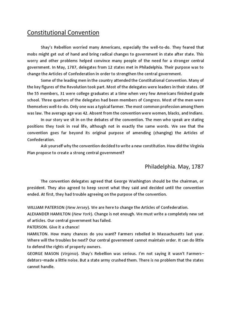 Constitutional Convention | PDF | Constitutional Convention (United ...