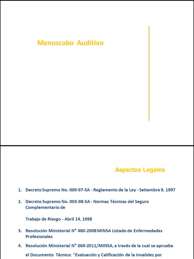 Menoscabo Auditivo - Dr. Aguinaga | Descargar gratis PDF | Diagnostico ...