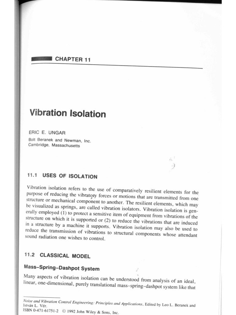 Acoustics and Vibrations - Noise and Vibration Control - Beranek ...