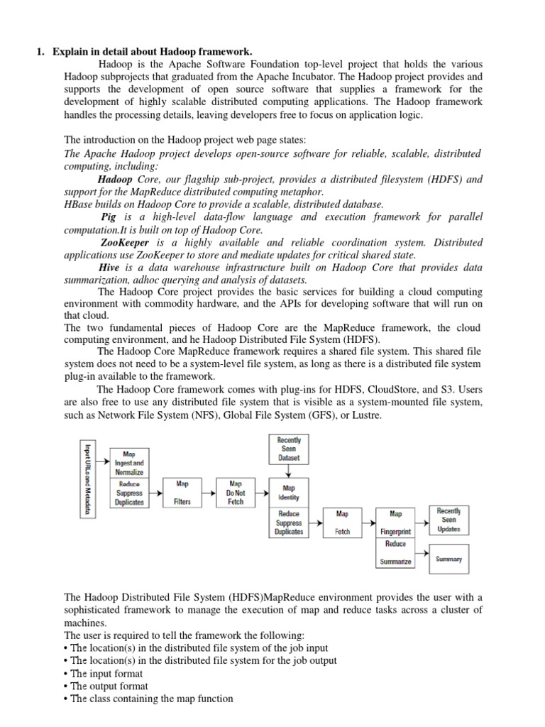 Explain in Detail About Hadoop Framework | PDF | Apache Hadoop | Map Reduce