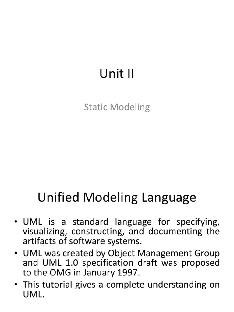 Unit II: Static Modeling | PDF | Conceptual Model | Use Case