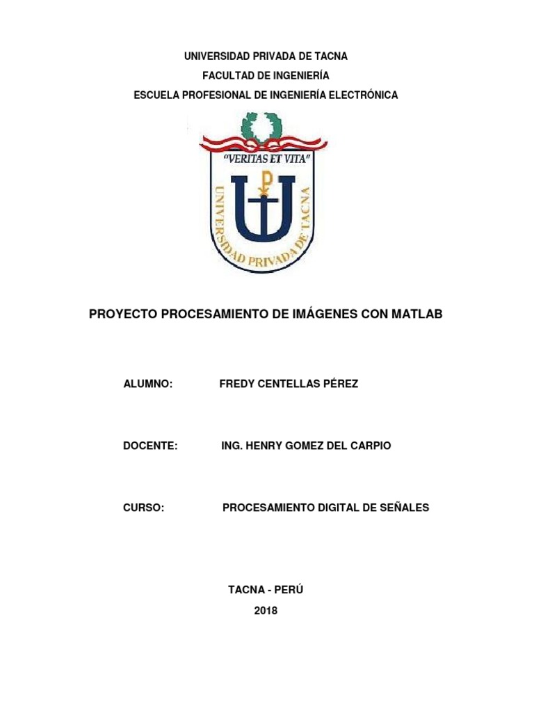 Procesamiento de Imágenes Con Matlab Proyecto Final | PDF | Píxel | Color