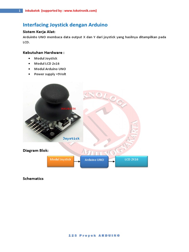 Interfacing Joystick Dengan Arduino | PDF | Arduino | Manufactured Goods