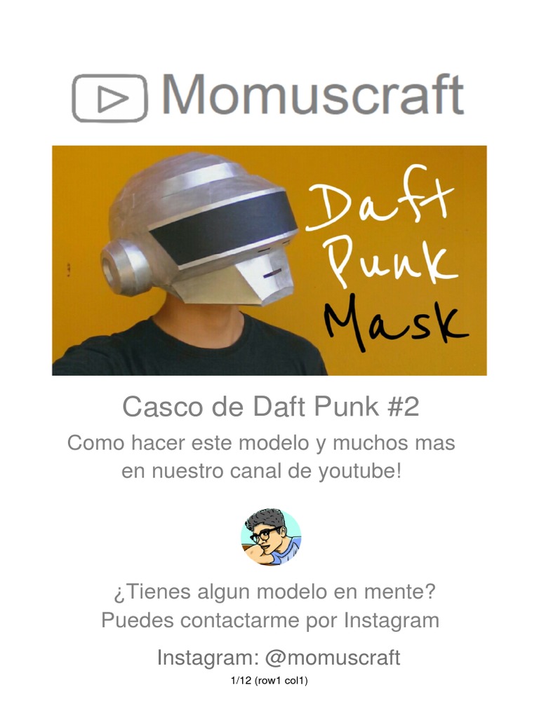 Máscara de Daft Punk #2 | PDF