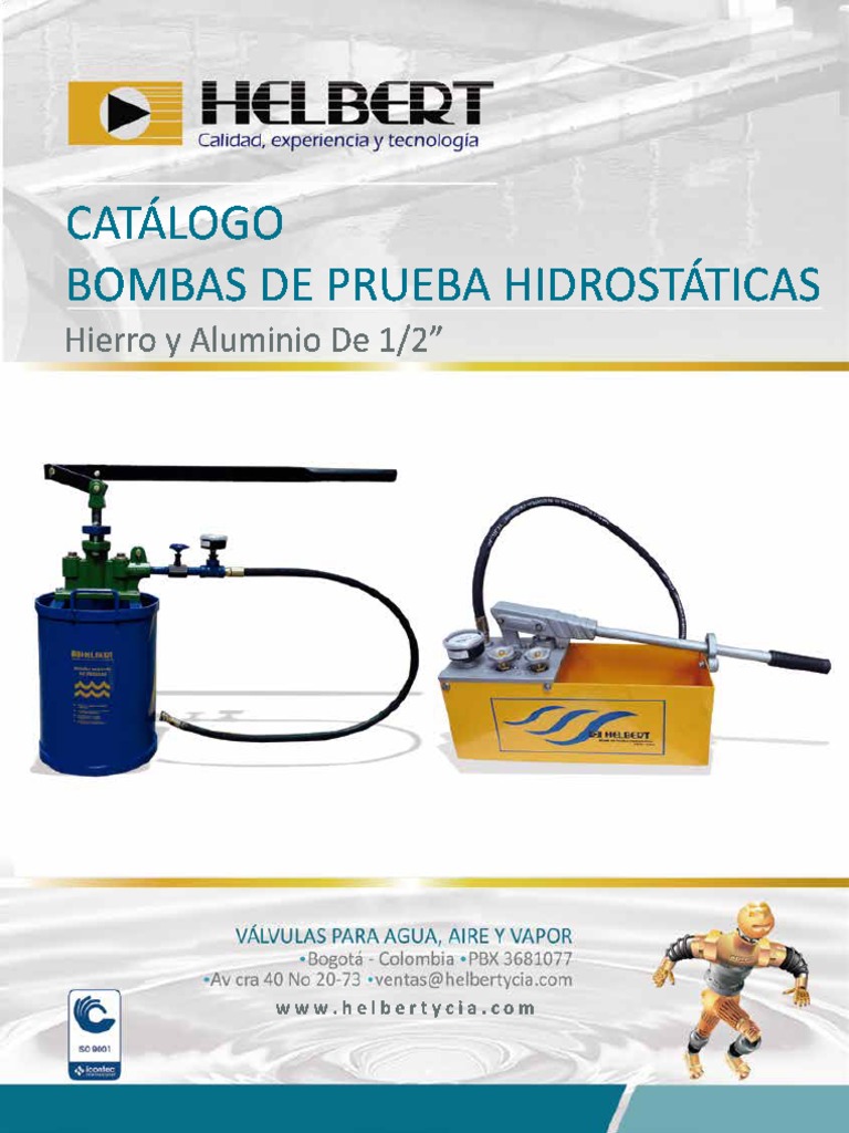 Bomba de Pruebas Hidrostaticas | PDF | Bomba | Ingeniería mecánica