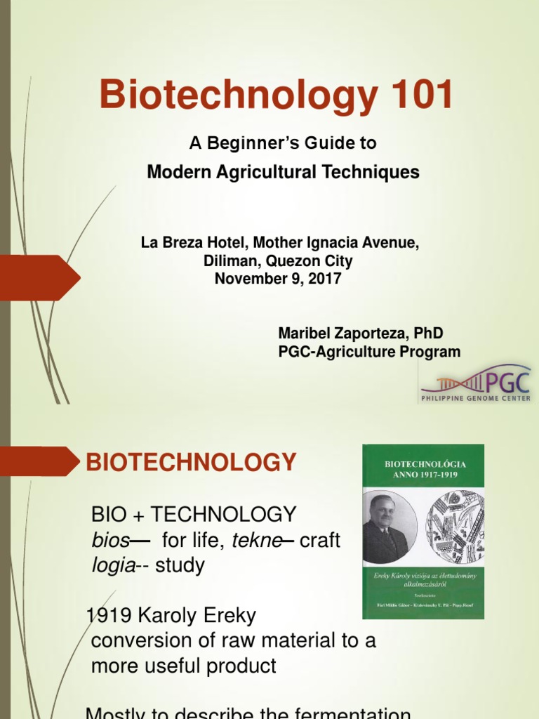 Biotechnology 101 A Beginner's Guide To Modern Agricultural Techniques ...
