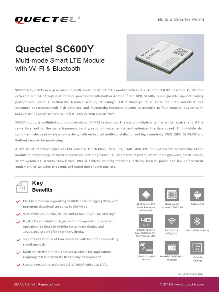 SC600Y Datasheet | PDF | Electronics | Digital Technology
