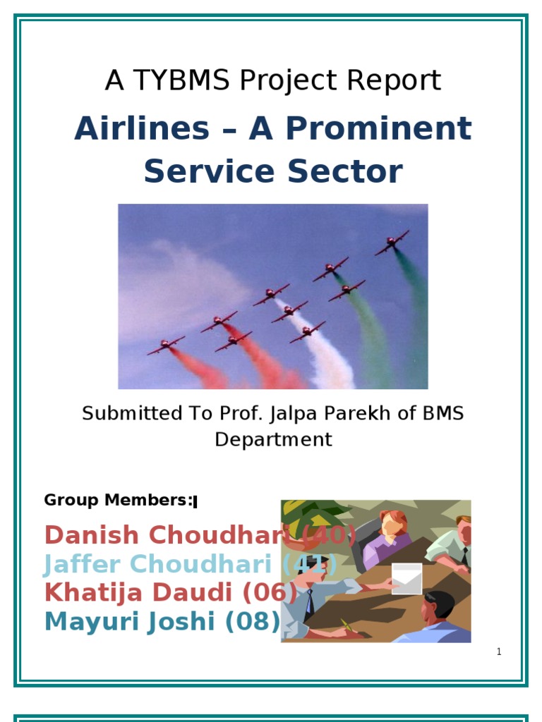 Airlines - A Prominent Service Sector: A TYBMS Project Report | PDF | Airlines | Pricing