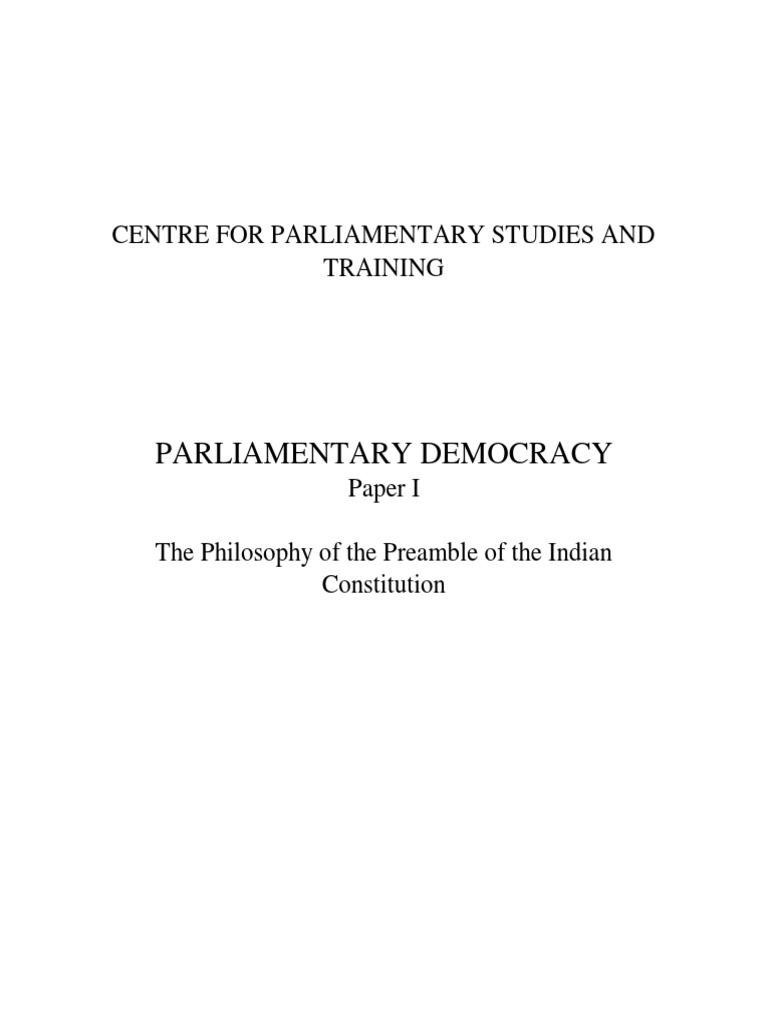 Parliamentary Democracy Paper I | PDF | Political Charters | Virtue