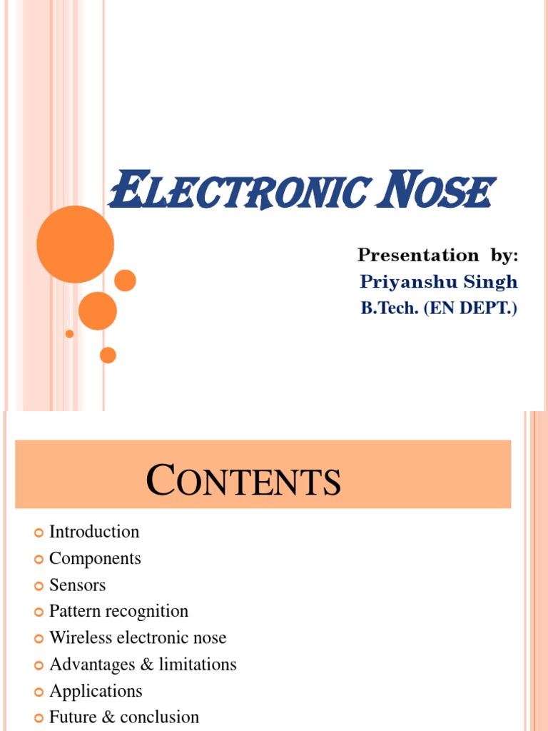 E Nose | PDF | Odor | Olfaction