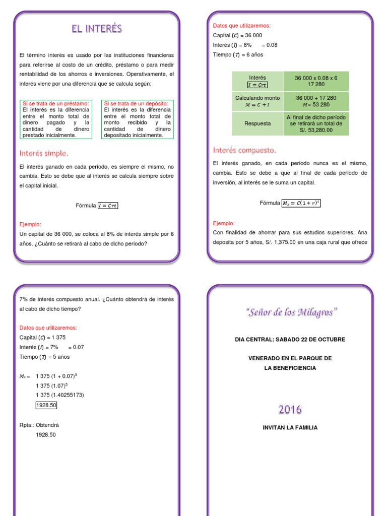 Interés Simple vs. Interés Compuesto (Nro. 1) | PDF | Interés | Economias