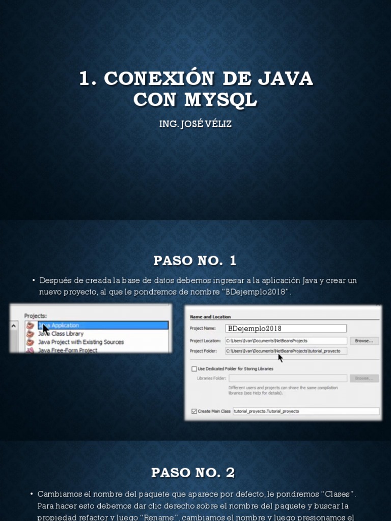 1-Manual de Conexion A La Base de Datos Con Java | PDF | Java (lenguaje ...