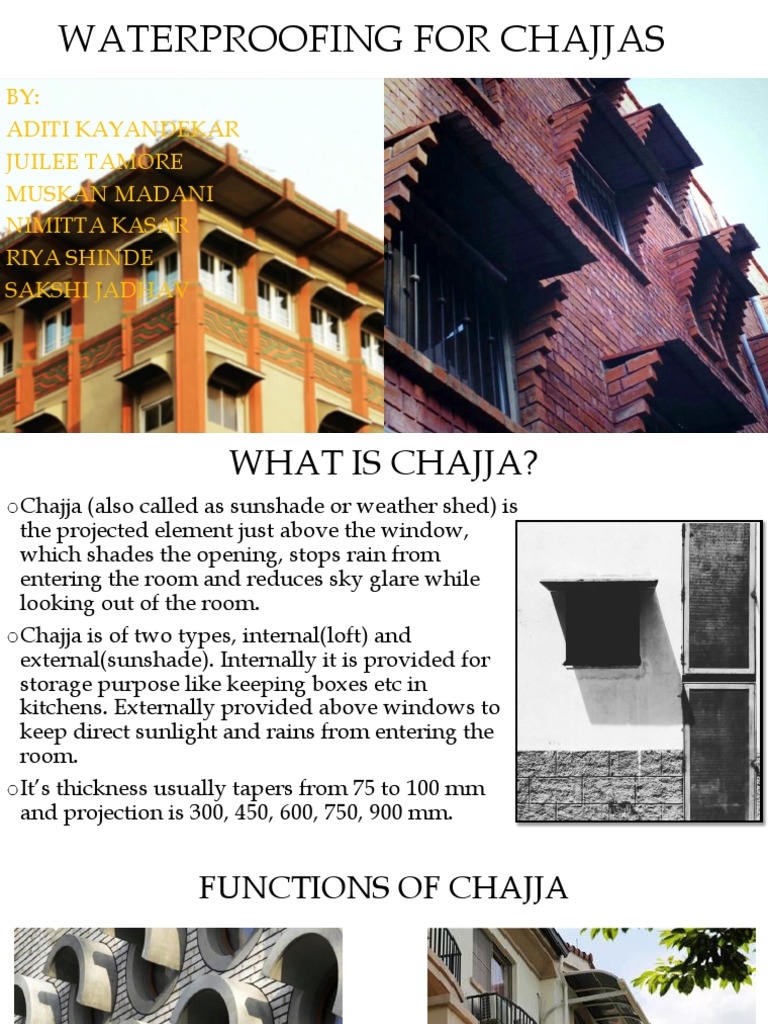 Waterproofing For Chajjas | PDF | Building Materials | Materials