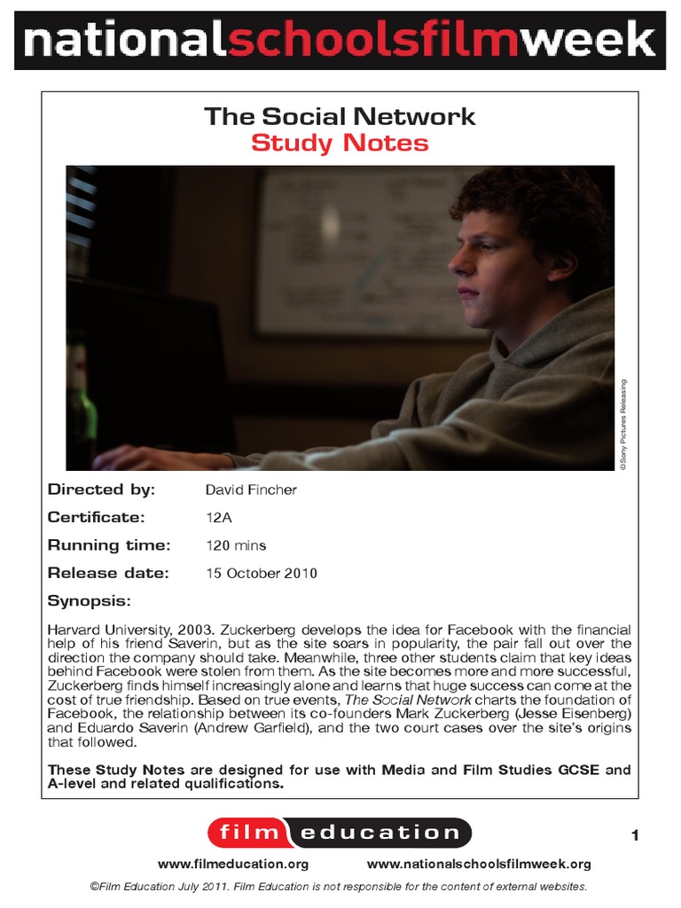 The Social Network: Study Notes | PDF