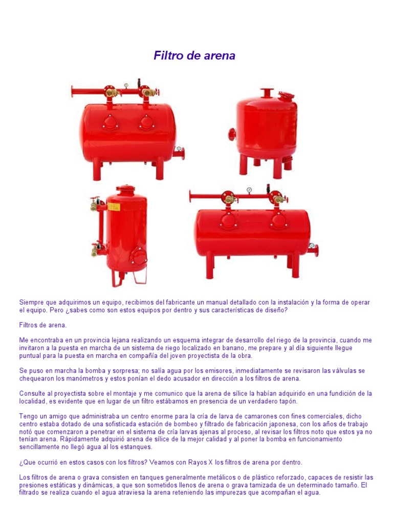 Filtro de Arena | PDF | Filtración | Agua