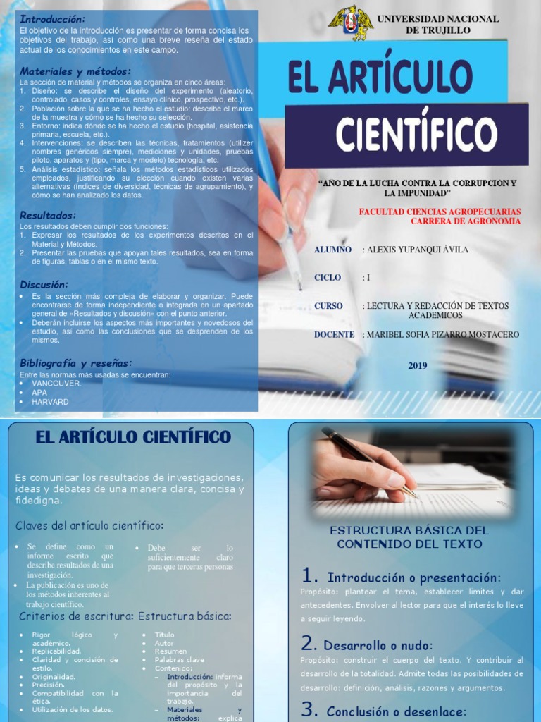 Diptico - El Articulo Cientifico | PDF | Science | Ciencia (general)