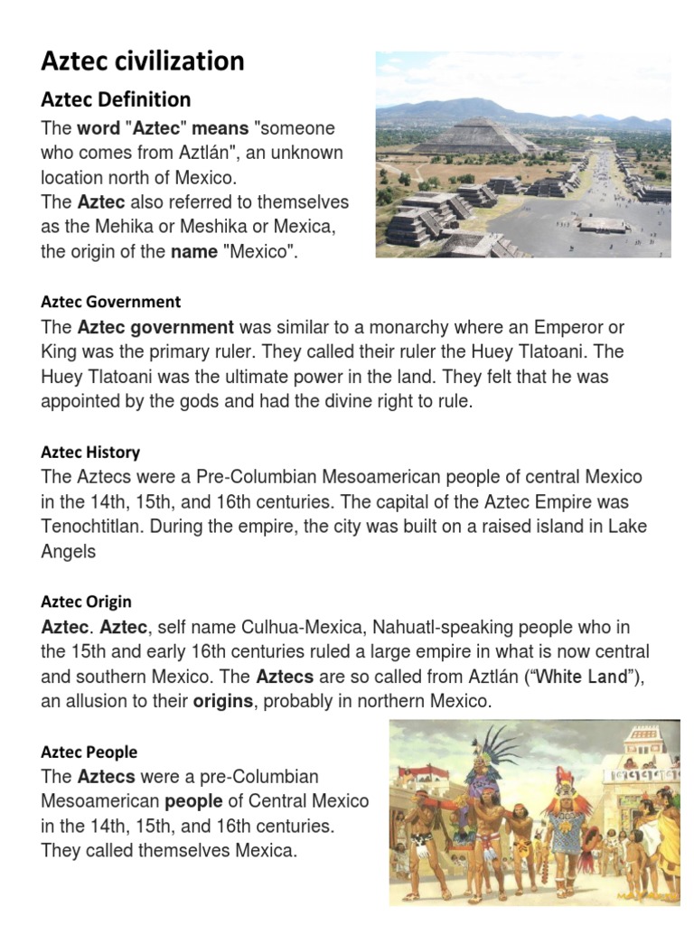 Aztec Civilization | PDF