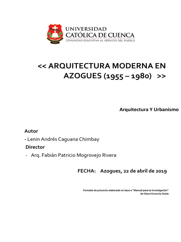 Arquitectura Moderna de Azogues | PDF | Ecuador