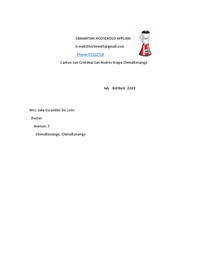 Samaritan Household Appliance: Phone:55322716 | PDF