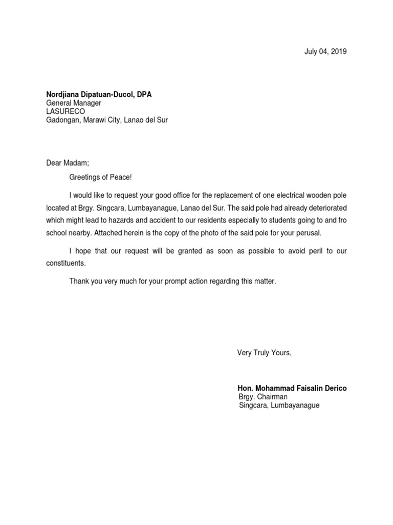 Request Letter | PDF