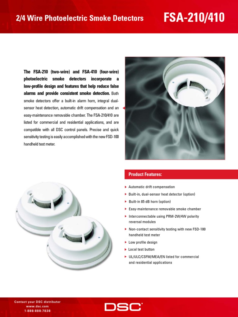 2/4 Wire Photoelectric Smoke Detectors: 29005372 FSA Spec - QXD 7/7/06 ...