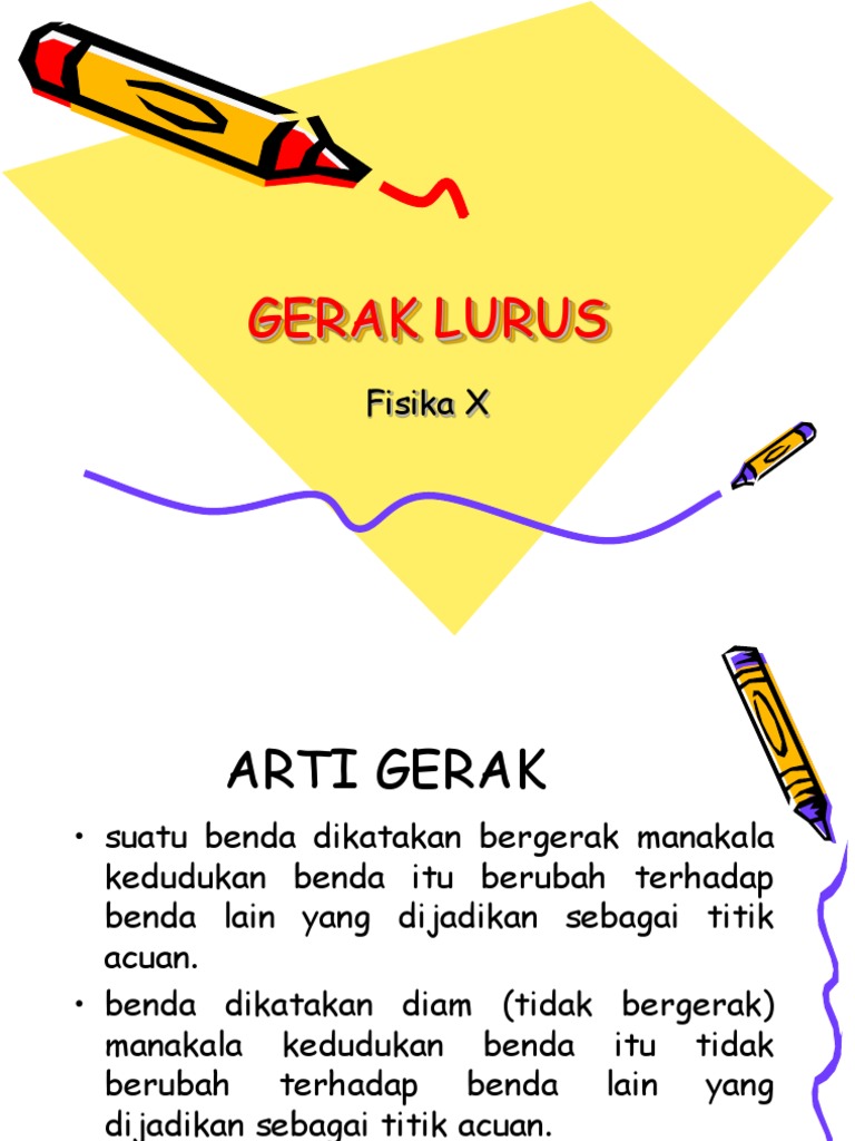 Konsep dan Contoh Gerak Lurus | PDF