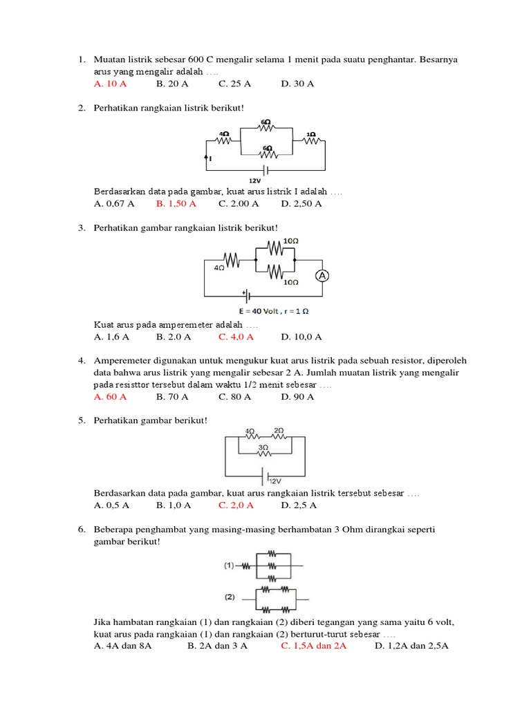 Soal Listrik Dinamis Kelas IX | PDF