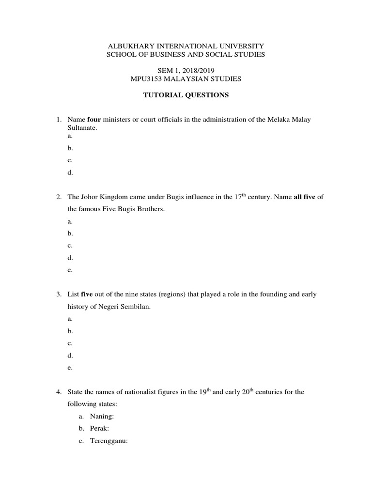 Mid-Sem Tutorial Qs | PDF