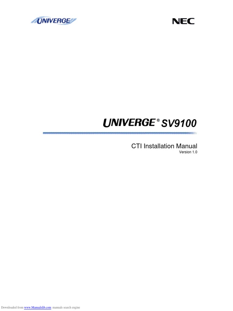 Univerge Sv9100 Installation | PDF | Port (Computer Networking ...
