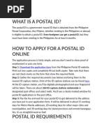 Postal Id Application Form | PDF | Travel Visa | Identity Document