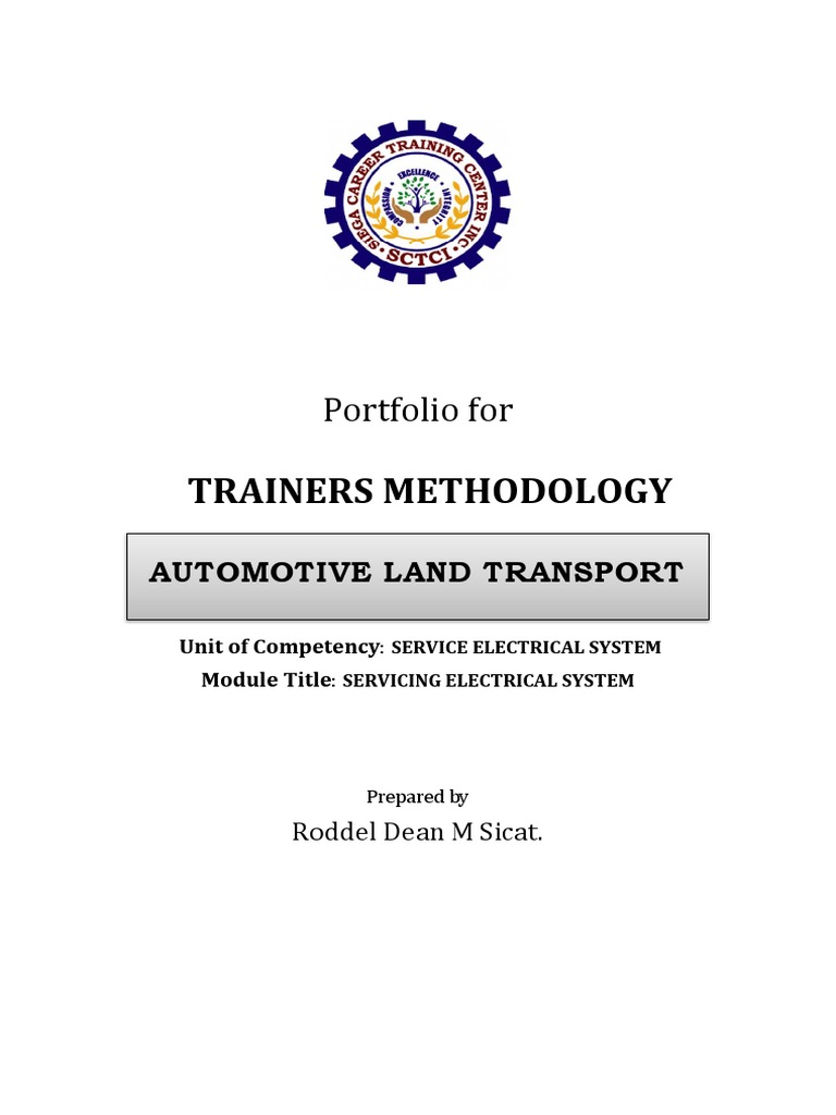 Trainers Methodology Level I: Portfolio For | PDF | Vehicles ...