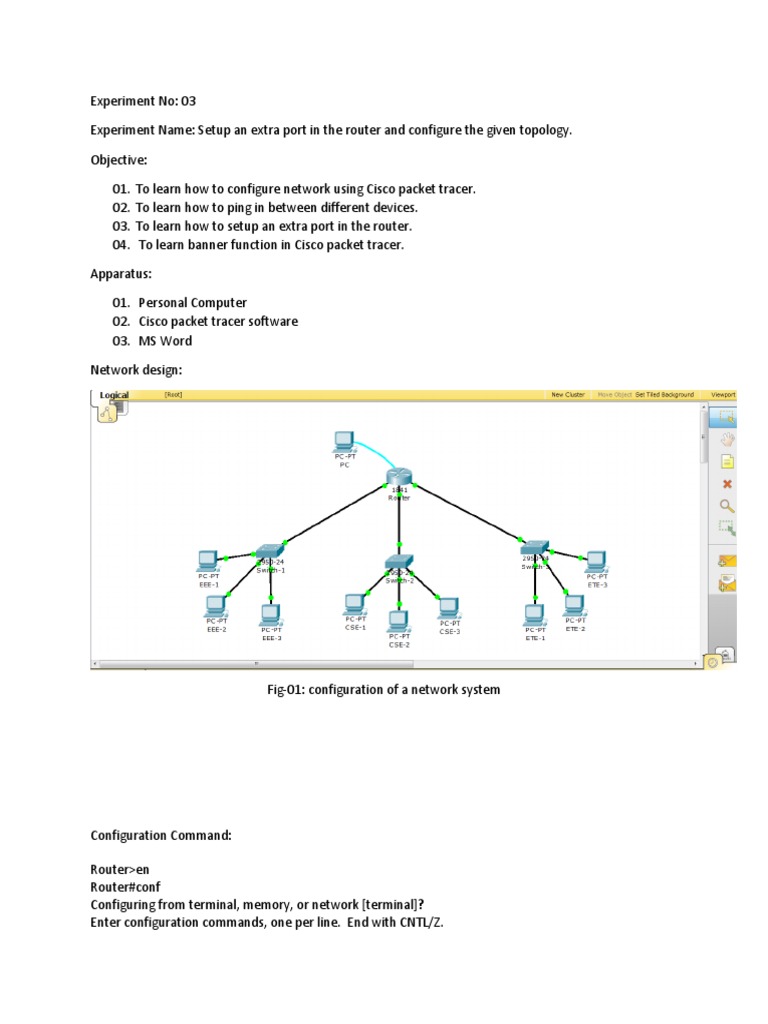 Cns Lab 3 | PDF | Router (Computing) | Command Line Interface