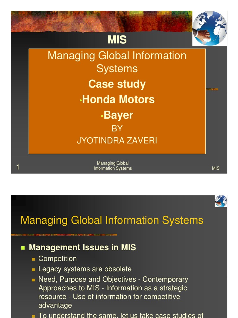 MIS - Honda and Bayer Case Study | PDF | Management Information System ...