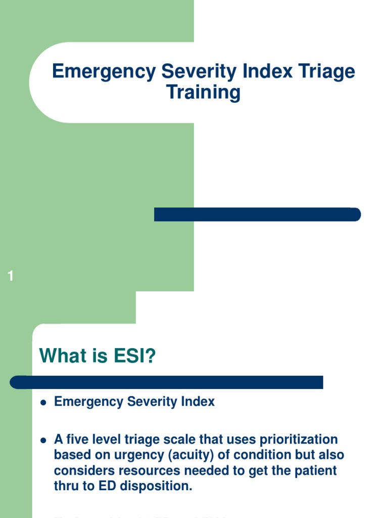 Emergency Severity Index Triage Training | PDF