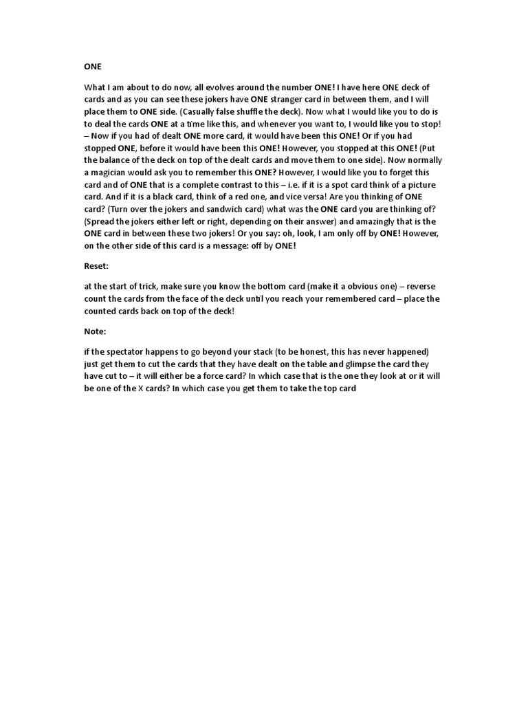 ONE by Wayne Dobson | PDF