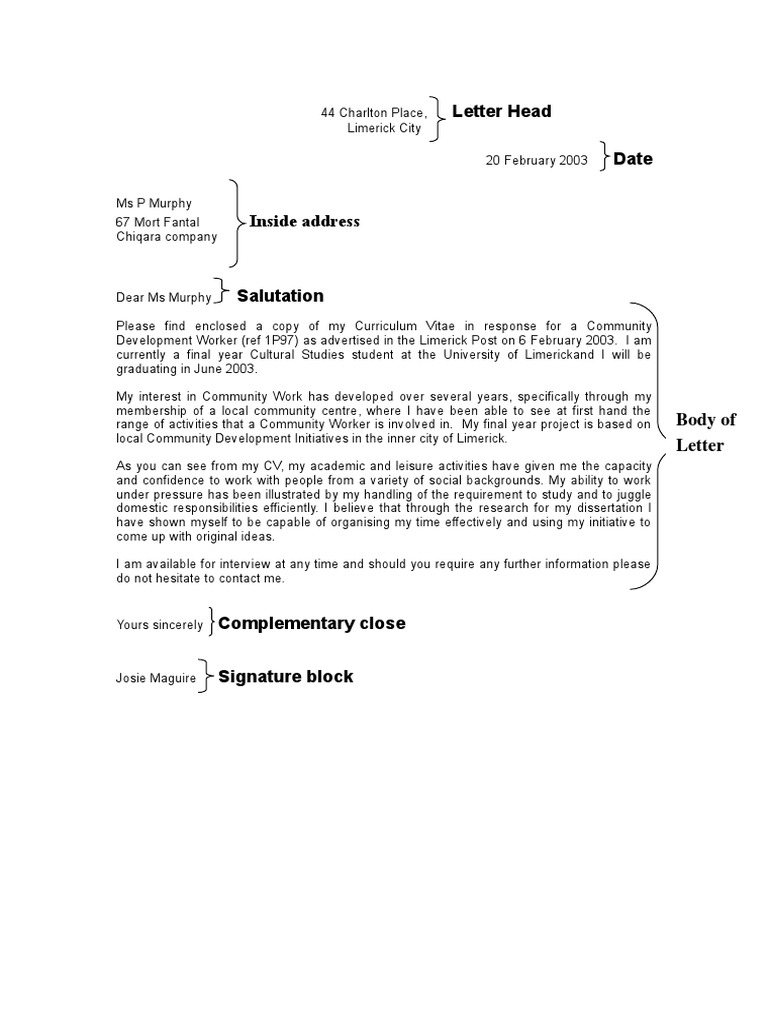 Sample Cover Letter | PDF | Advertising | Communication