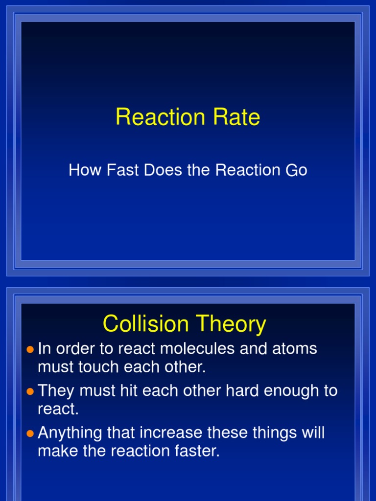 Reaction Rate: How Fast Does The Reaction Go | PDF | Chemical Reactions ...