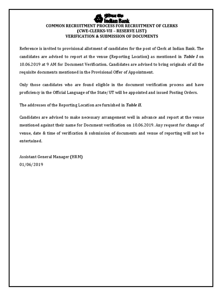 Clerk Document Verification Notice | PDF