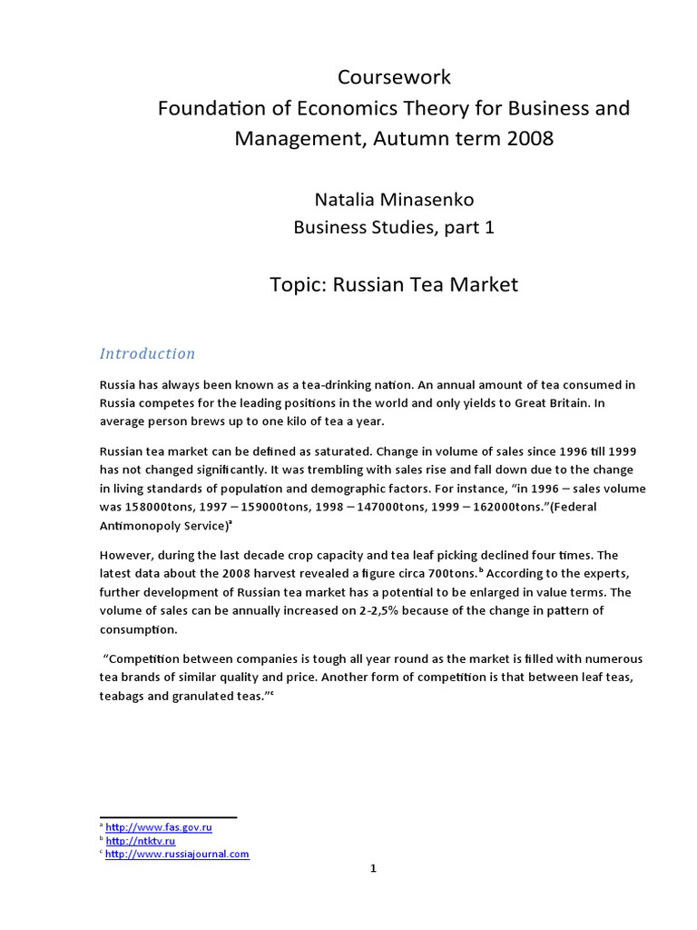 Russian Tea Market | PDF | Tea | Drink