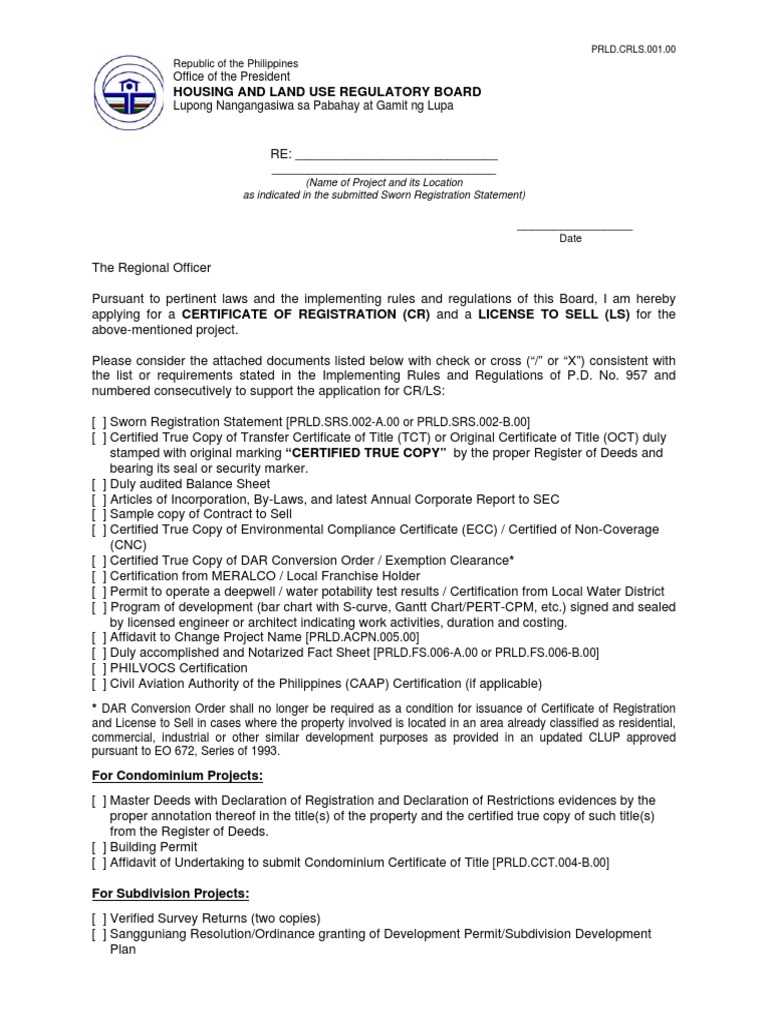 PRLD - crls.001.00 - Application For CR-LS-1 | PDF | Notary Public ...