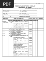 Pre-Departure Inspection Checklist | PDF | Ships | Transport